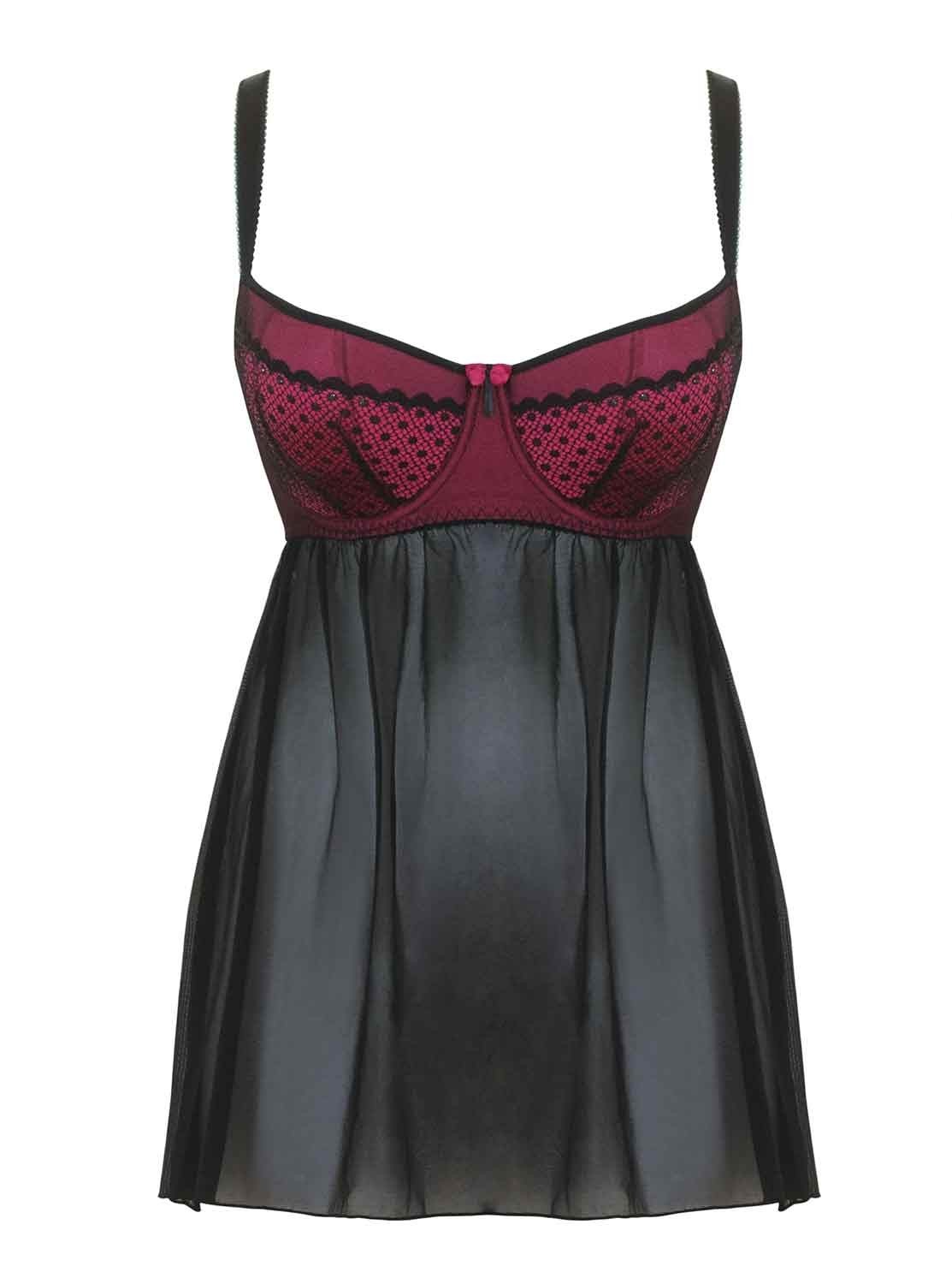 Nuisette Starlight Black Sangria - Curvy Kate Lingerie
